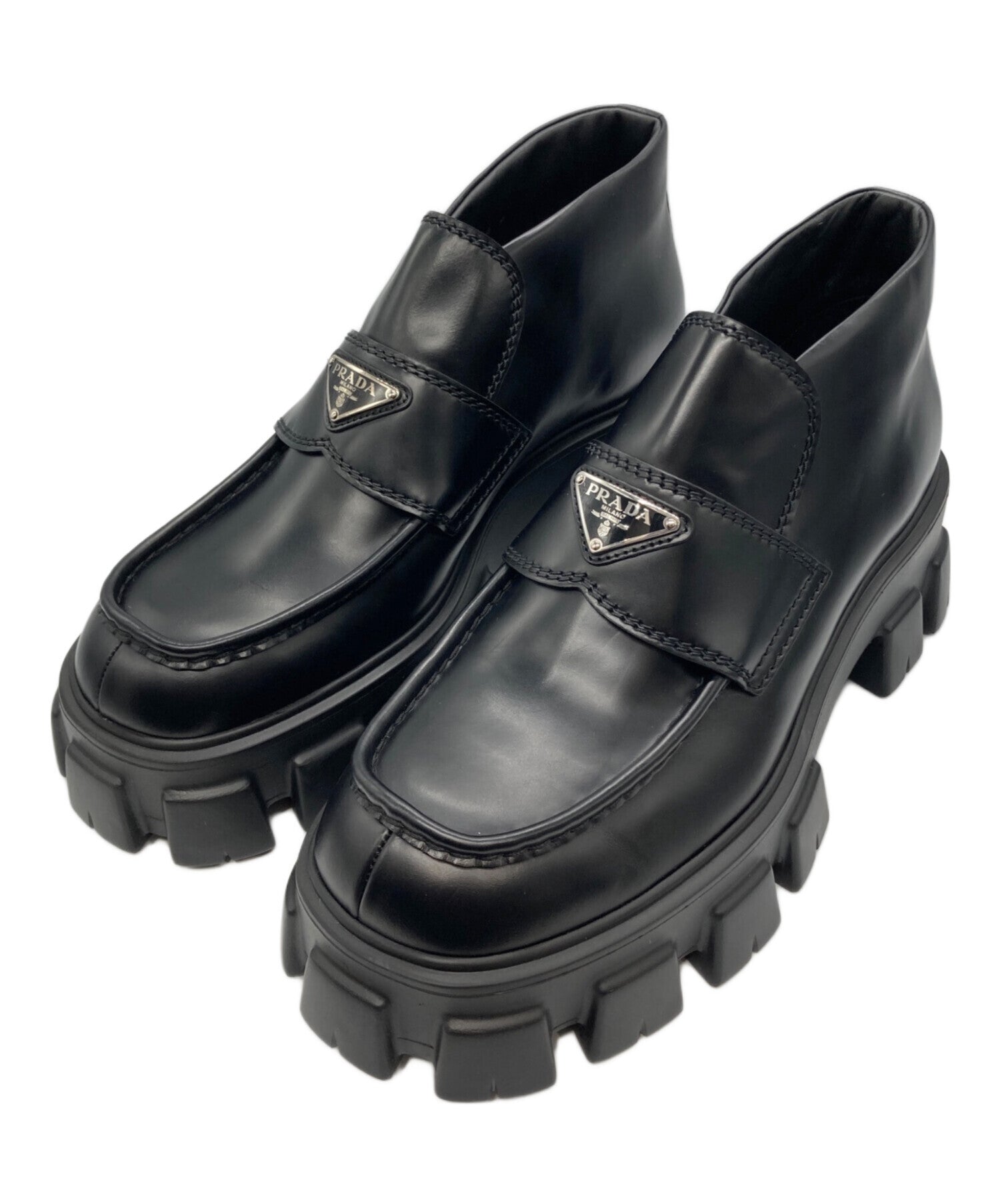 [Pre-owned] PRADA Monolith Short Loafer Boots 2TE194 – Archive Factory