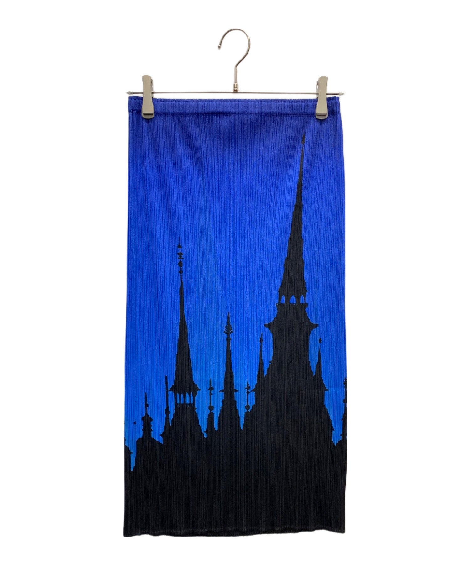 [Pre-owned] PLEATS PLEASE Tower Silhouette Print Pleated Skirt PP91-JG ...